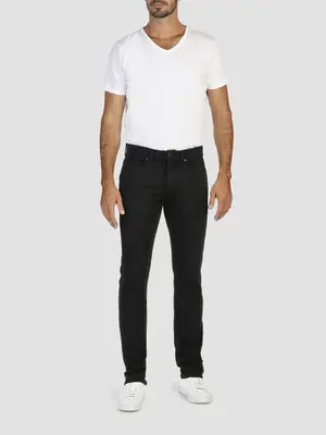 Paige Federal Stretch Slim-straight Jeans - Black Shadow