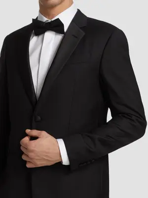 Emporio Armani One-button Regular-fit Wool Tuxedo - Black