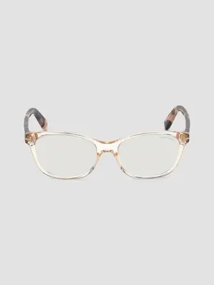 TOM FORD 50mm Square Blue Filter Eyeglasses Shiny Pink