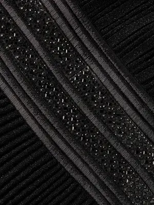 Mac Duggal Shimmering Pleated A-line Gown