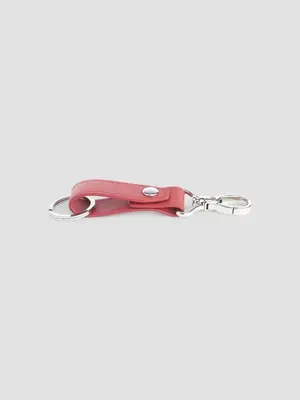 ROYCE NEW YORK Leather Valet Key Chain - Red