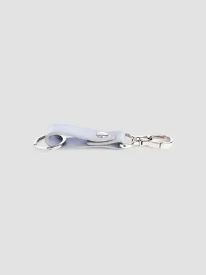 ROYCE NEW YORK Leather Valet Key Chain - Silver
