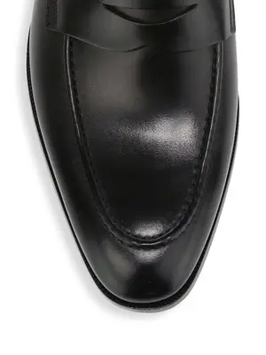 To Boot New York Tesoro Leather Penny Loafers - Cloud Nero