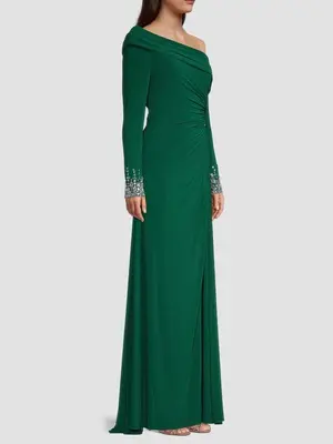 Mac Duggal Asymmetrical Jeweled Gown