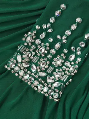 Mac Duggal Asymmetrical Jeweled Gown