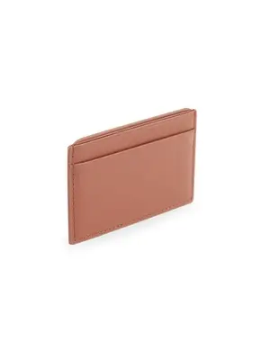 ROYCE NEW YORK Rfid-blocking Leather Card Case - Red