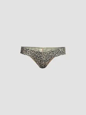Hanky Panky Classic Leopard Lace Low-rise Thong - Multi