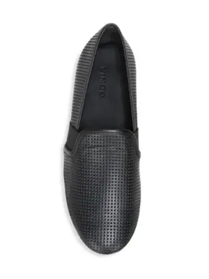 Vince Blair Perforated Leather Slip-on Sneakers - White