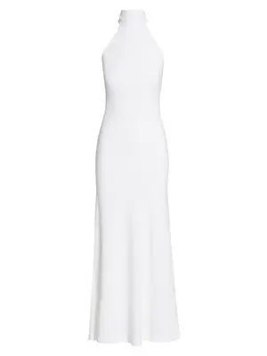 Galvan Women's Sienna Halterneck Gown - White  - White