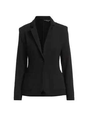 Majestic Filatures French Terry Single-button Blazer - Noir