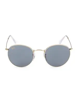Ray-ban Rb3447 50mm Round Sunglasses Shiny Gold