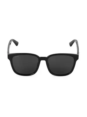 Gucci 56mm Square Sunglasses - Black