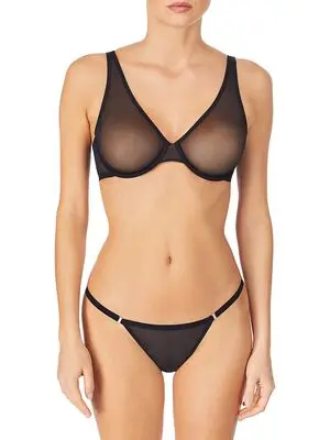 Le Mystère Women's Sheer Seduction Bra - Natural  - Black