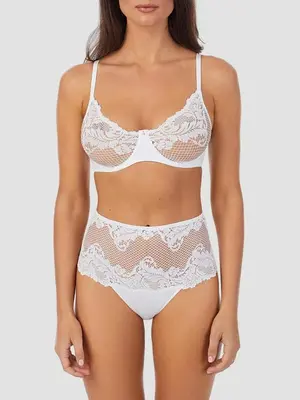Le Mystère Lace Allure Unlined Bra - Coconut