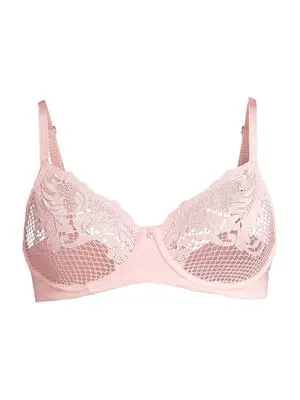 Le Mystère Lace Allure Unlined Bra Pink Chiffon
