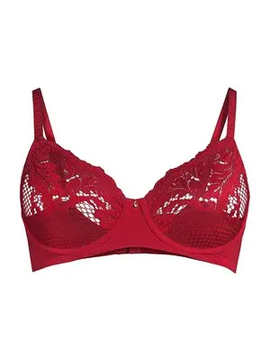 Le Mystère Lace Allure Unlined Bra Ruby Red