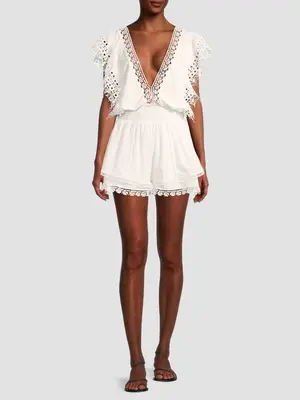 Peixoto Raja Lace-trimmed Romper