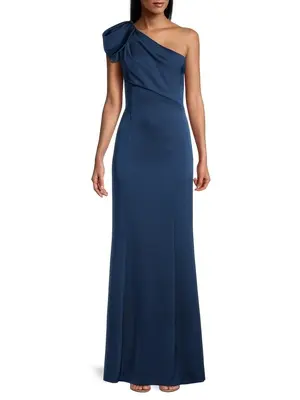 Aidan Mattox One-shoulder Mermaid Gown