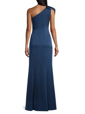 Aidan Mattox One-shoulder Mermaid Gown