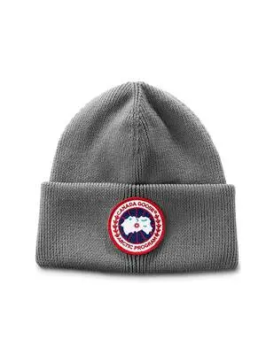 Canada Goose Arctic Disc Wool Beanie Heather Grey