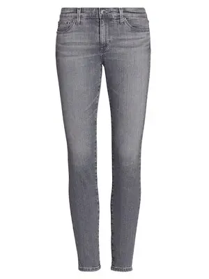 Ag Women's Mid-Rise Stretch Legging Ankle Jeans - Blue Above  - Shadow Lane