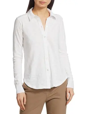 Theory Riduro Organic Cotton Shirt - White