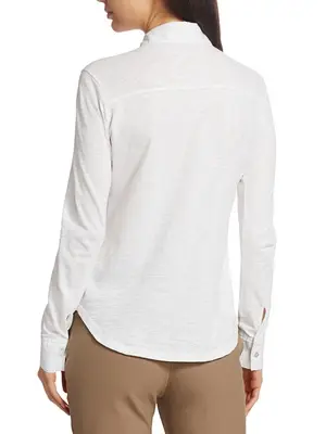 Theory Riduro Organic Cotton Shirt - White