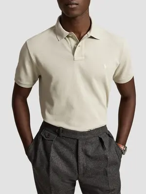 Polo Ralph Lauren Cotton Mesh Polo Shirt - Classic Stone