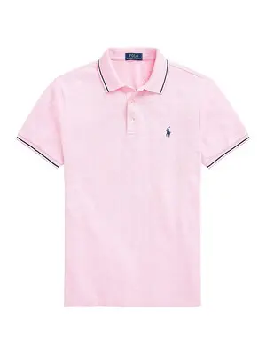 Polo Ralph Lauren Cotton Mesh Polo Shirt Hampton Pink Heather