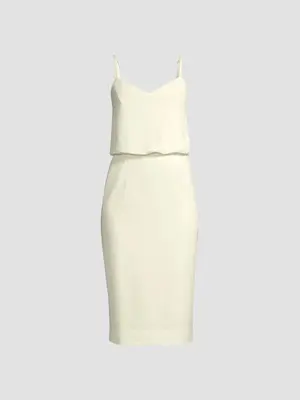 Dress The Population Alondra Blouson Dress - Off White