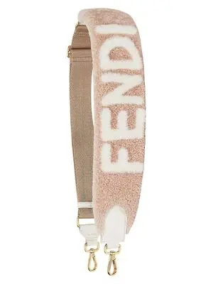 Fendi Logo Shearling Strap Plaster