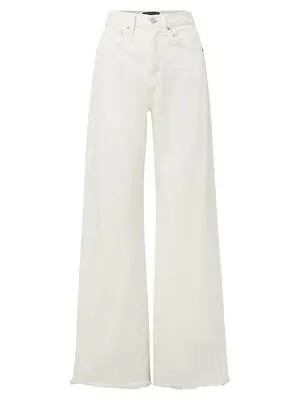 Veronica Beard Women's Taylor High-Rise Stretch Wide-Leg Jeans - Blue  Ecru