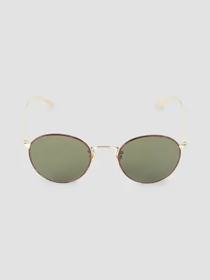 Oliver Spencer Coleridge 50mm Round Sunglasses - Gold