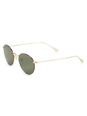 Oliver Spencer Coleridge 50mm Round Sunglasses - Gold