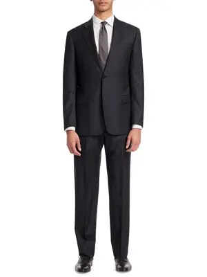 Emporio Armani G-line Super 130s Wool Two-button Slim-fit Suit - Black