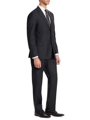 Emporio Armani G-line Super 130s Wool Two-button Slim-fit Suit - Black