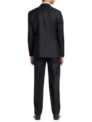 Emporio Armani G-line Super 130s Wool Two-button Slim-fit Suit - Black