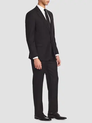 Emporio Armani G-line Super 130s Wool Two-button Slim-fit Suit - Black