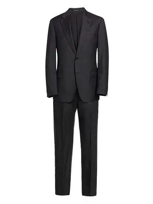 Emporio Armani G-line Super 130s Wool Two-button Slim-fit Suit Grey Black