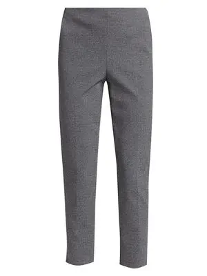 Theory Treeca Pull-on Ankle Trousers Grey Melange