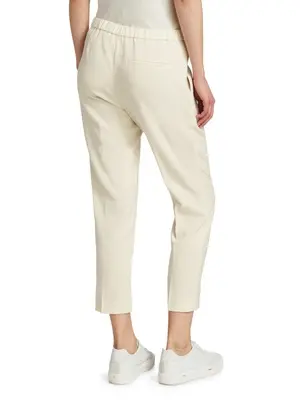Theory Treeca Pull-on Ankle Trousers - Rice
