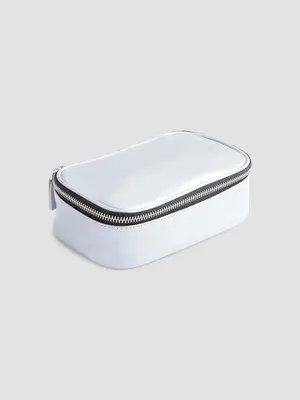 ROYCE NEW YORK Zippered Travel Tech Organizer Case - Silver