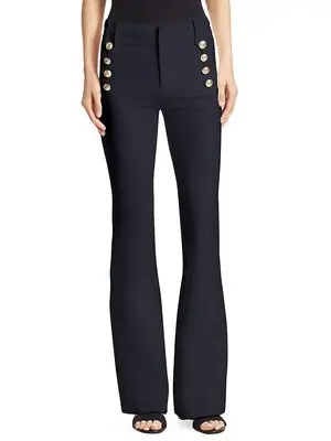 Derek Lam 10 Crosby Robertson Flare Pants Midnight Blue