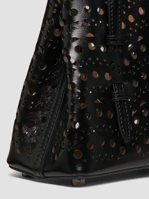 Alaïa Mina 25 Perforated Leather Tote - Framboise