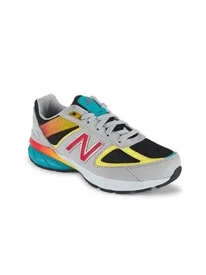 NEW BALANCE Little Boy's & Boy's 990v5 Suede Mix Media Low-Top Sneakers Grey Multi