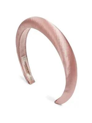 JENNIFER BEHR Tori Headband In Satin Dusty Rose
