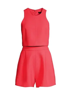 Black Halo Women's Black Halo X Laurel Berman Sanibel Two-Piece Romper - Vibrant Pink Neon Coral