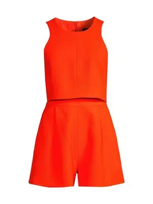 Black Halo Women's Black Halo X Laurel Berman Sanibel Two-Piece Romper - Vibrant Pink Orange Tang