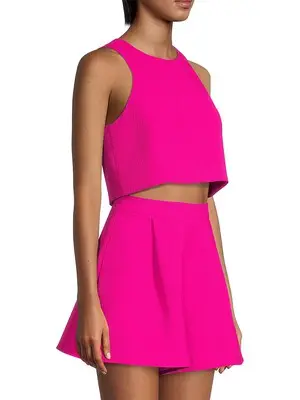 Black Halo X Laurel Berman Sanibel Two-piece Romper - Vibrant Pink