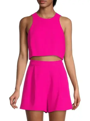 Black Halo X Laurel Berman Sanibel Two-piece Romper - Vibrant Pink